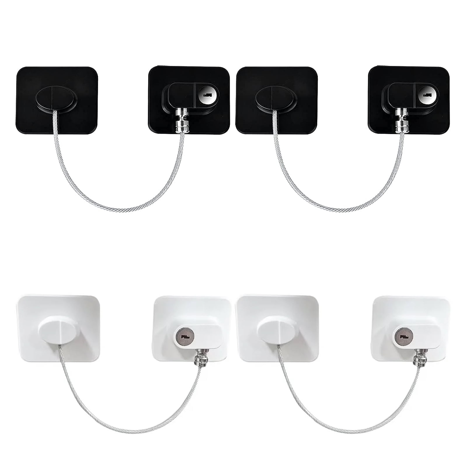 NAISHIER Fridge Lock, 4 Pack Refrigerator Lock for Kids with Keys ...