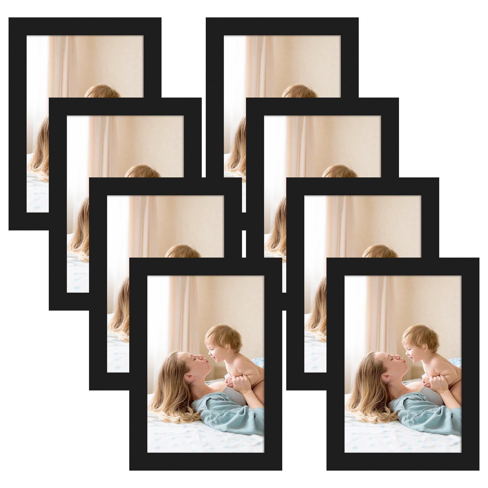 NAISHIER Magnetic Picture Frames, 10 Packs Magnet Photo Frame Pockets ...