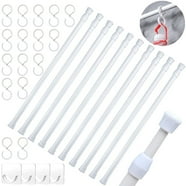 Zenna Home Smart Rods Adjustable 48" - 120" Café Window Curtain Rod ...