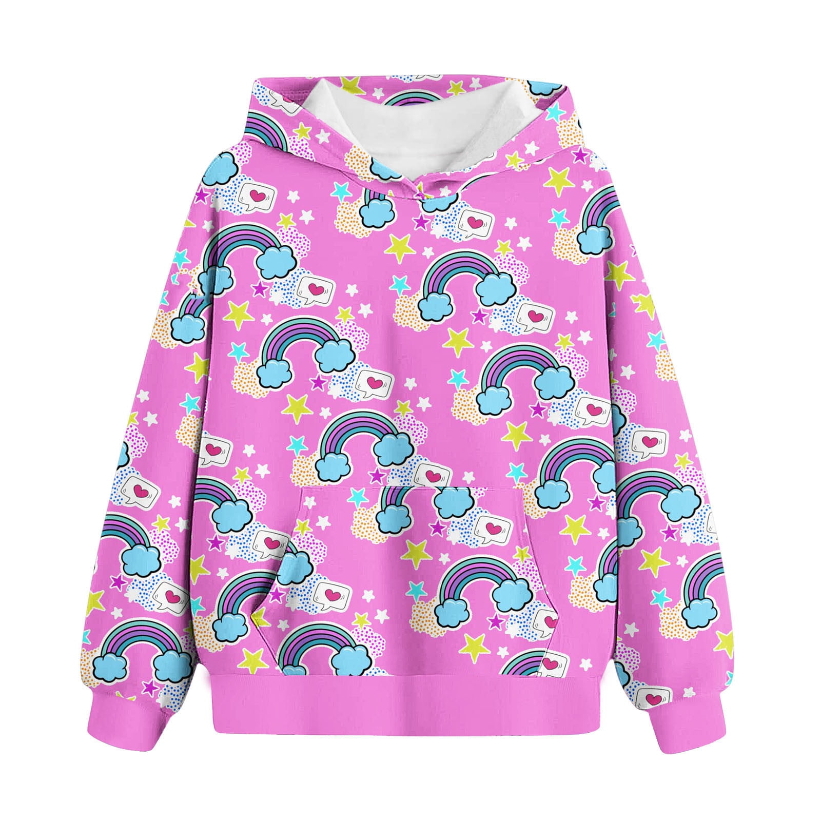 NAISIBABY Big Girls Hoodie, Loose Casual New Cute Prints Long Sleeve Kids Fall Winter Pullover ...