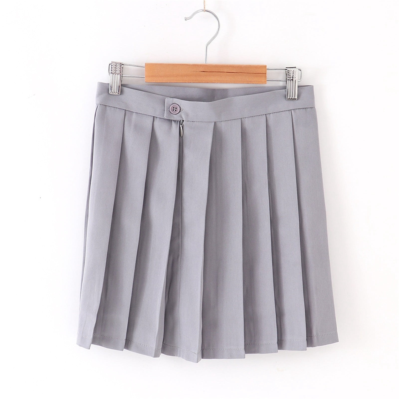NAISIBABY Big Girls Pleated Skirt, Cotton Solid Color A-Line School ...