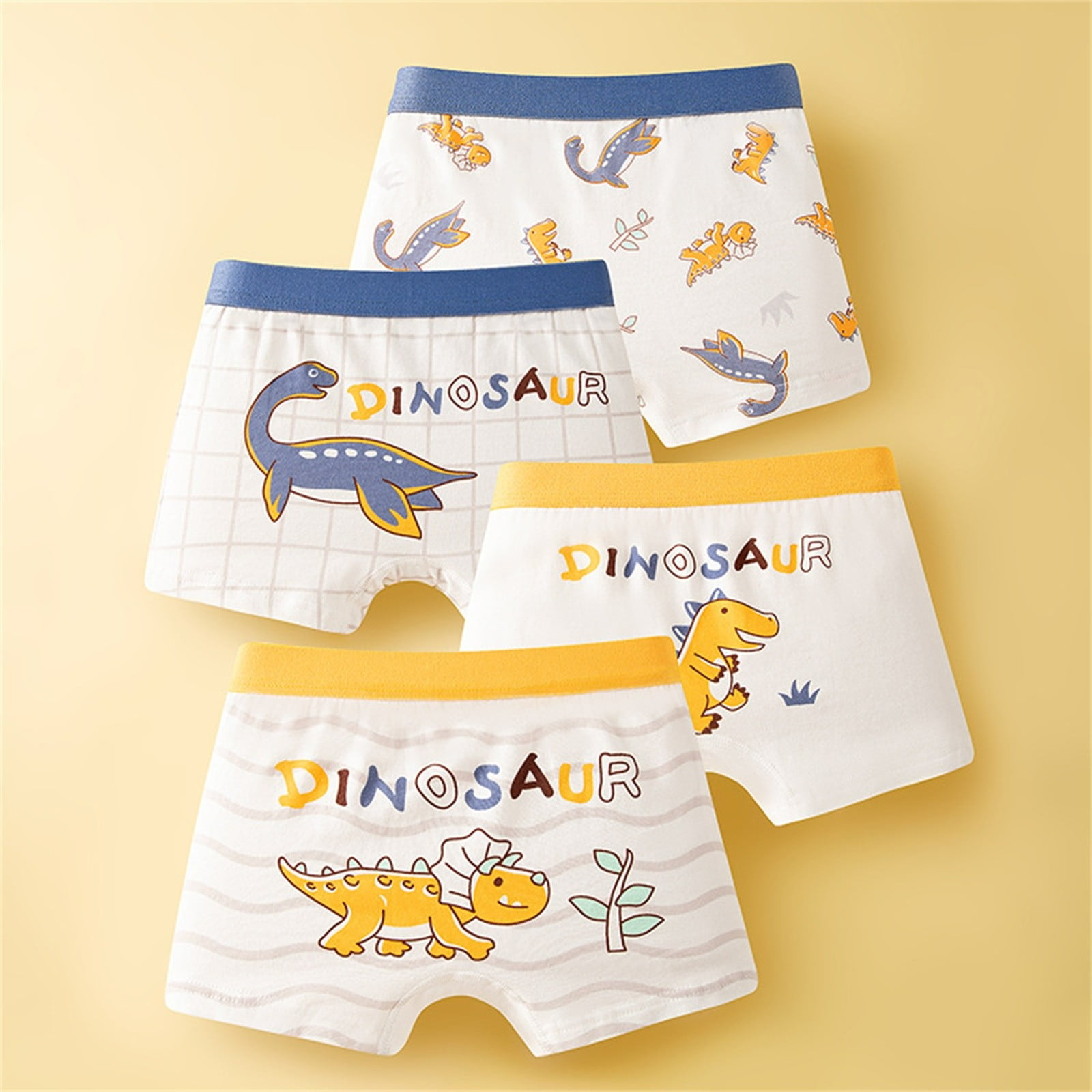 NAISIBABY Boys Boxer Briefs, Cotton Soft Comfort 4-Pack Underwear White ...