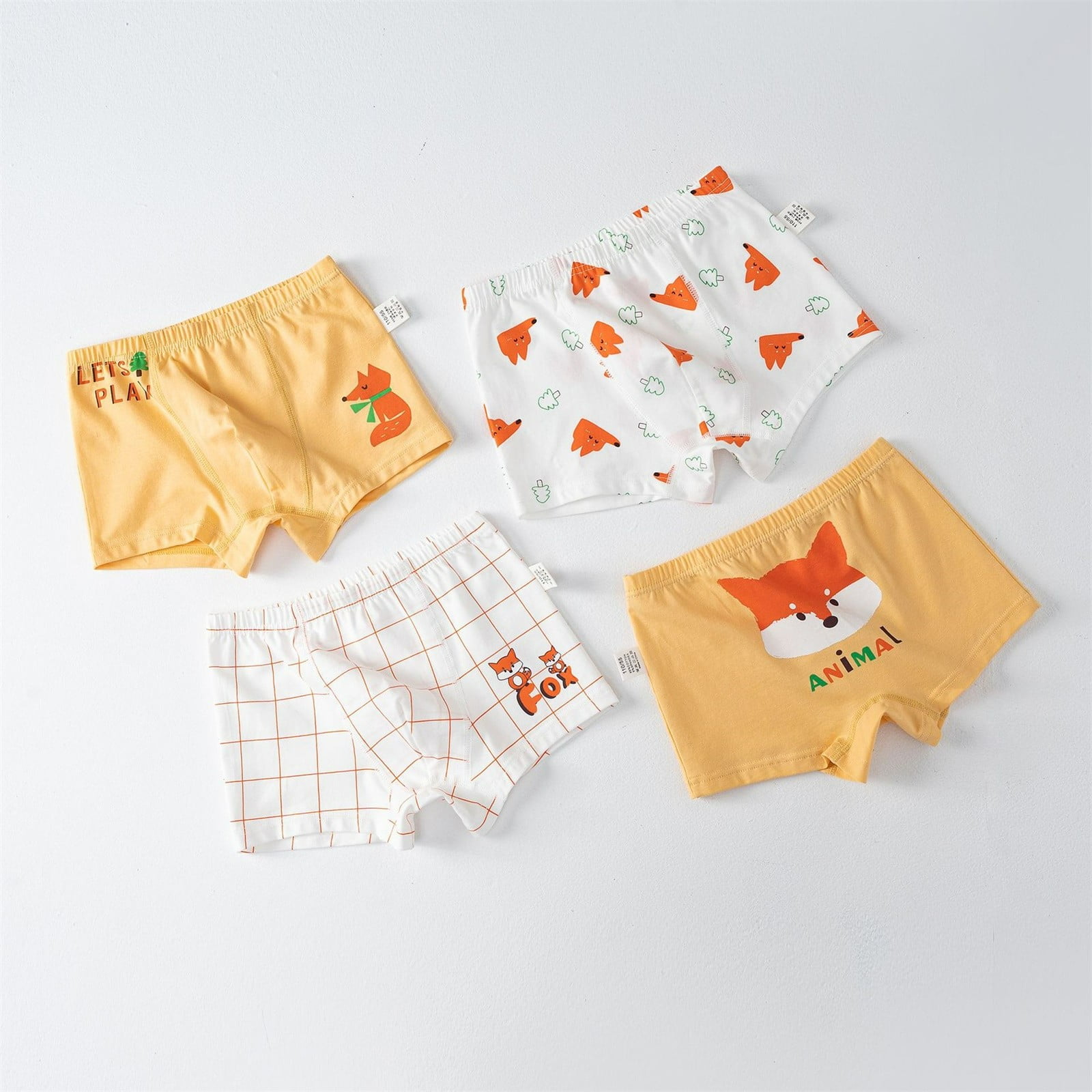 NAISIBABY Boys Boxer Briefs, Soft Cotton Comfort 4-Pack Underwear ...
