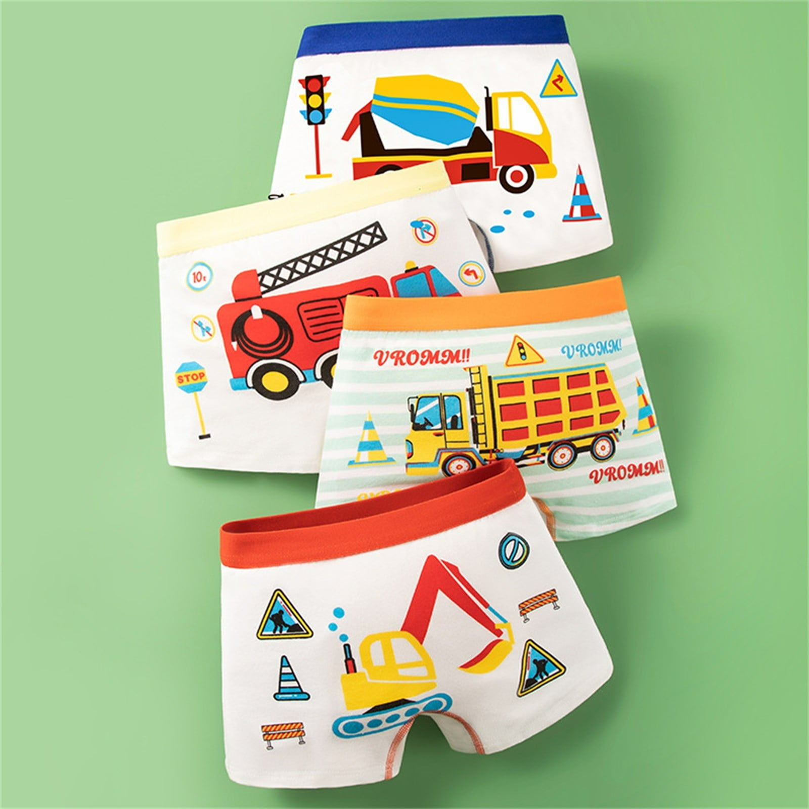 NAISIBABY Boys Boxer Briefs, Soft Cotton Comfort 4-Pack Underwear White ...