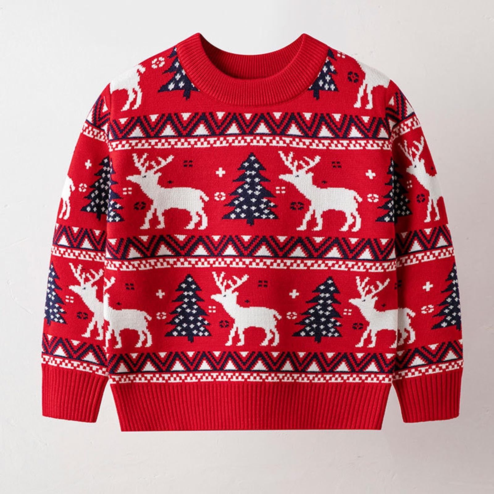 NAISIBABY Boys Girls Christmas Sweater, Long Sleeve Crew Neck Xmas ...