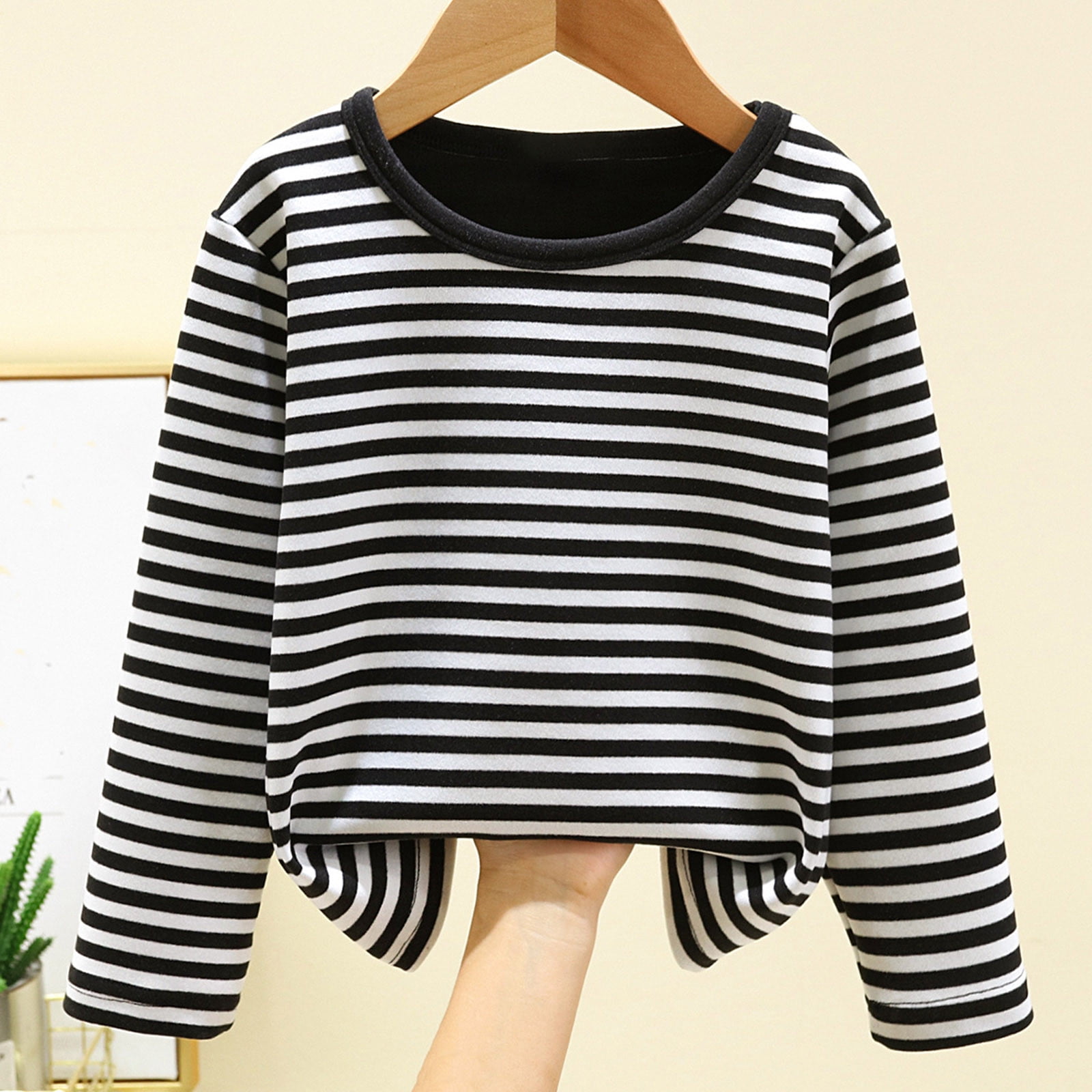 NAISIBABY Boys Girls Shirt, Long Sleeve Thickening Casual Kids Pullover Sweatshirt Black 8-9T ...