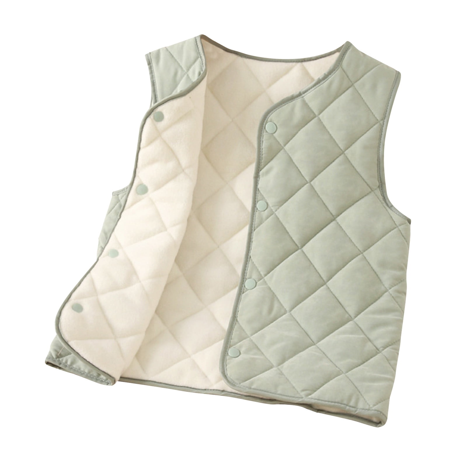 NAISIBABY Boys Girls Vest Jacket, Solid Color Crew Neck Padded Cotton ...