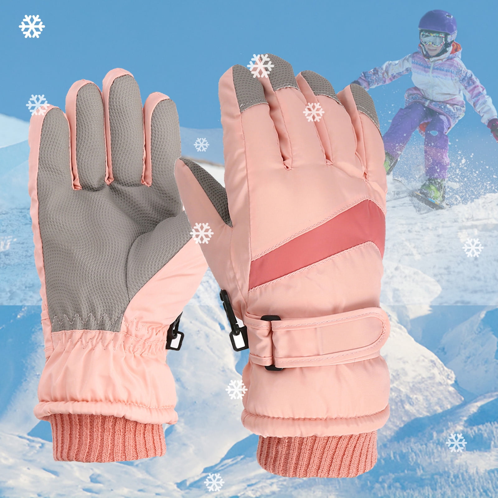 NAISIBABY Boys Girls Winter Gloves, Waterproof Keep Warm Kids Snow Ski ...