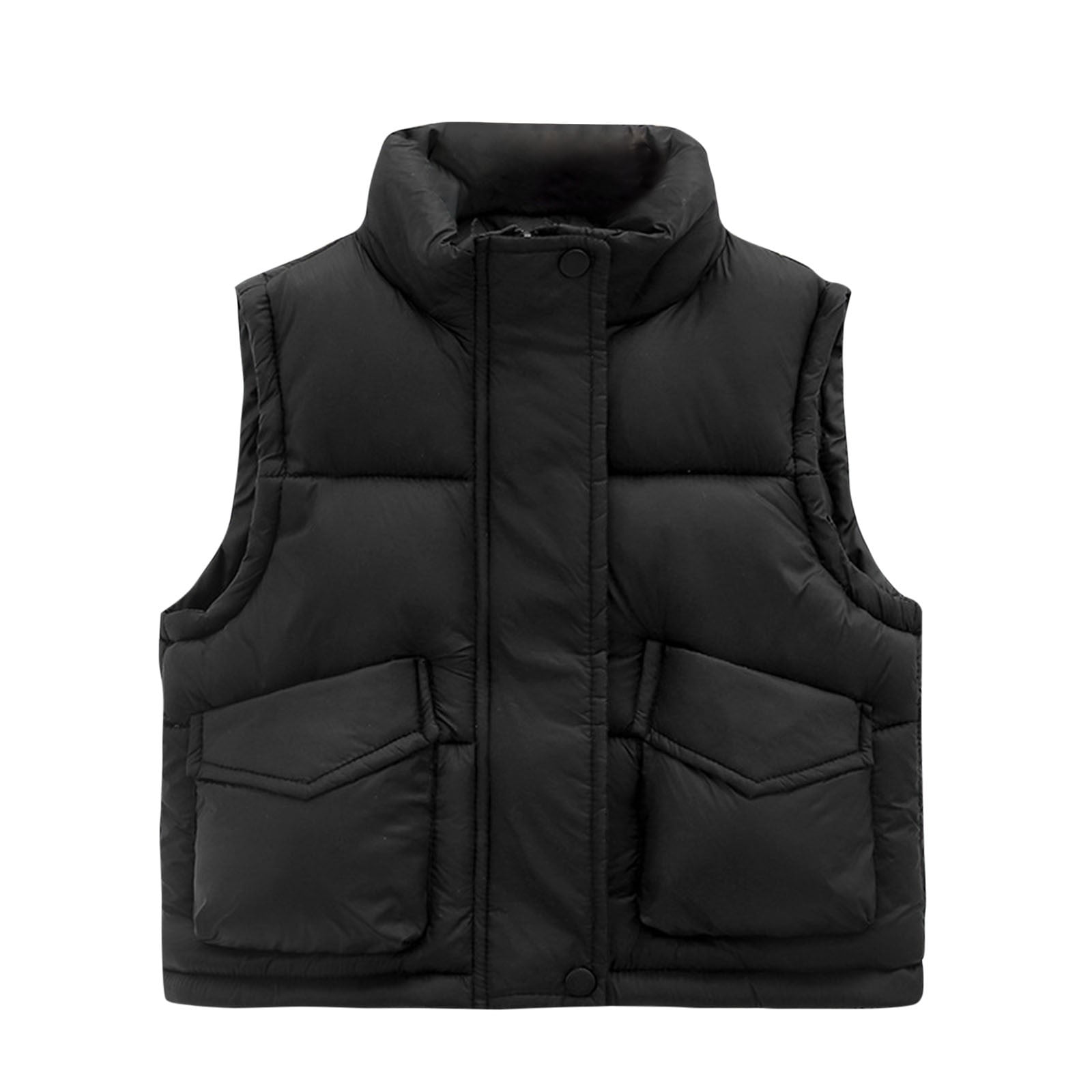 NAISIBABY Boys Girls Winter Puffer Vest Jacket, Solid Color Zip Up ...