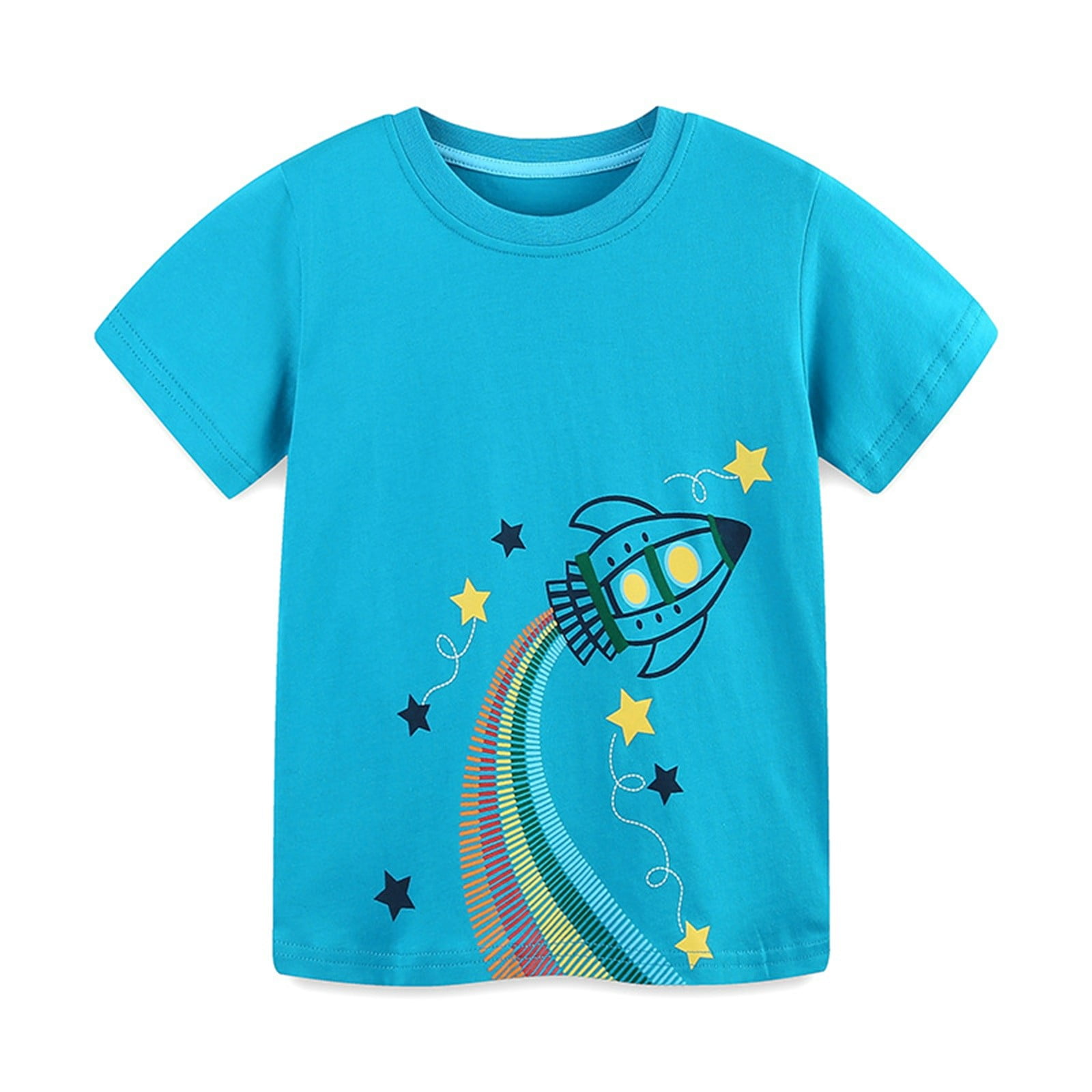 NAISIBABY Boys Graphic T-Shirt, Cotton Short Sleeve Crew Neck Summer ...