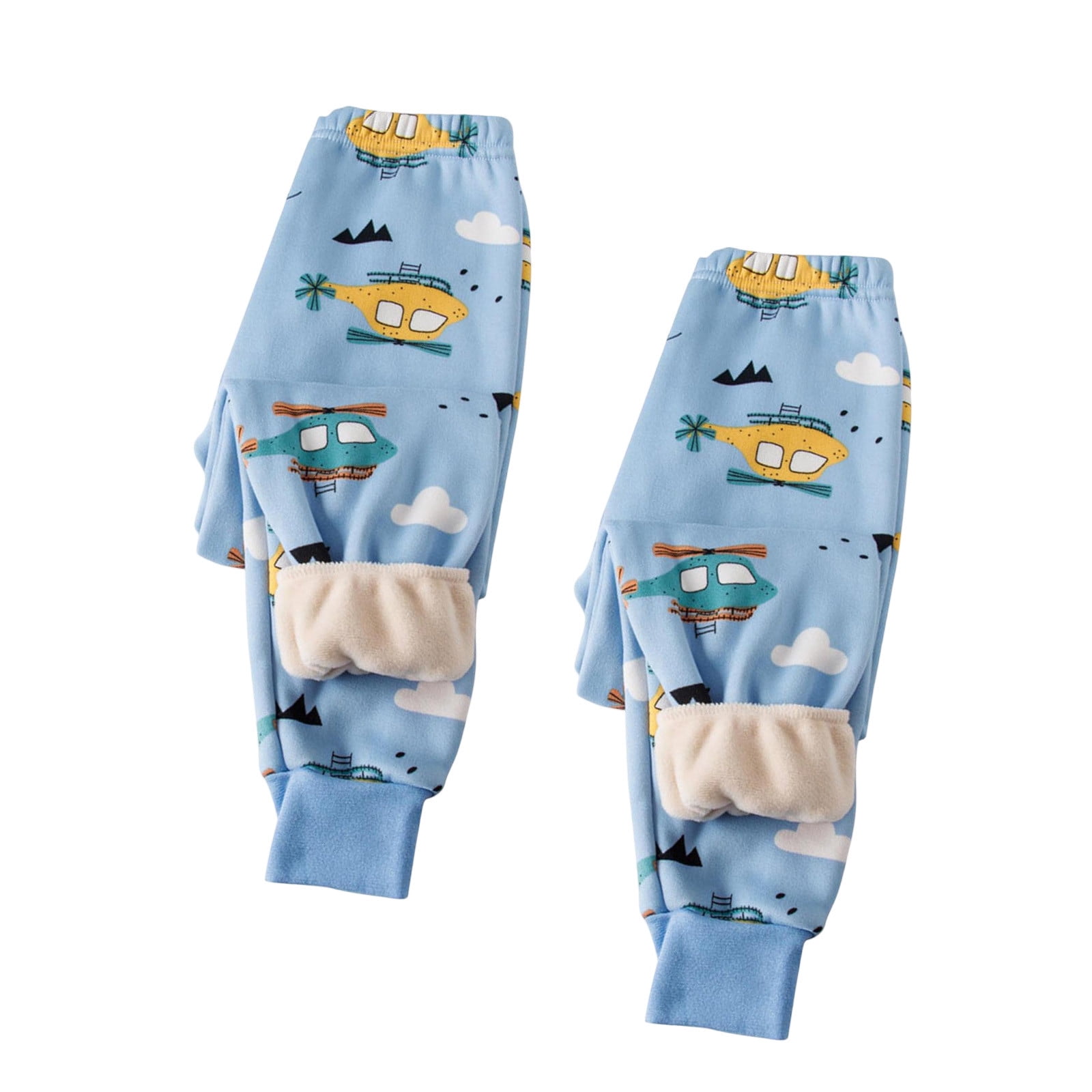 NAISIBABY Boys Pajama Pants, Winter Plush Elastic Waist Warm Graphic ...