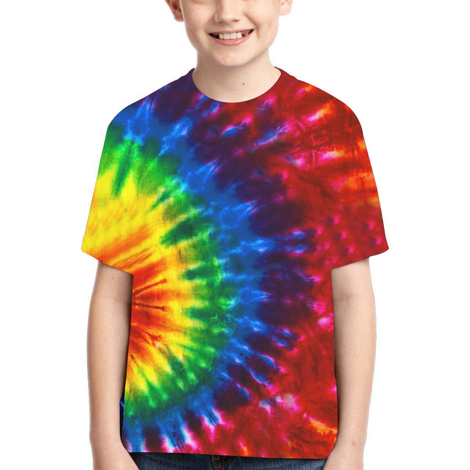 NAISIBABY Boys Short Sleeve, Colorful Prints Crew Neck Cotton T-Shirt ...
