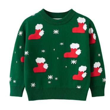 HILEELANG Toddler Boy Girl Christmas Sweater Knite Pullover Xmas Red ...