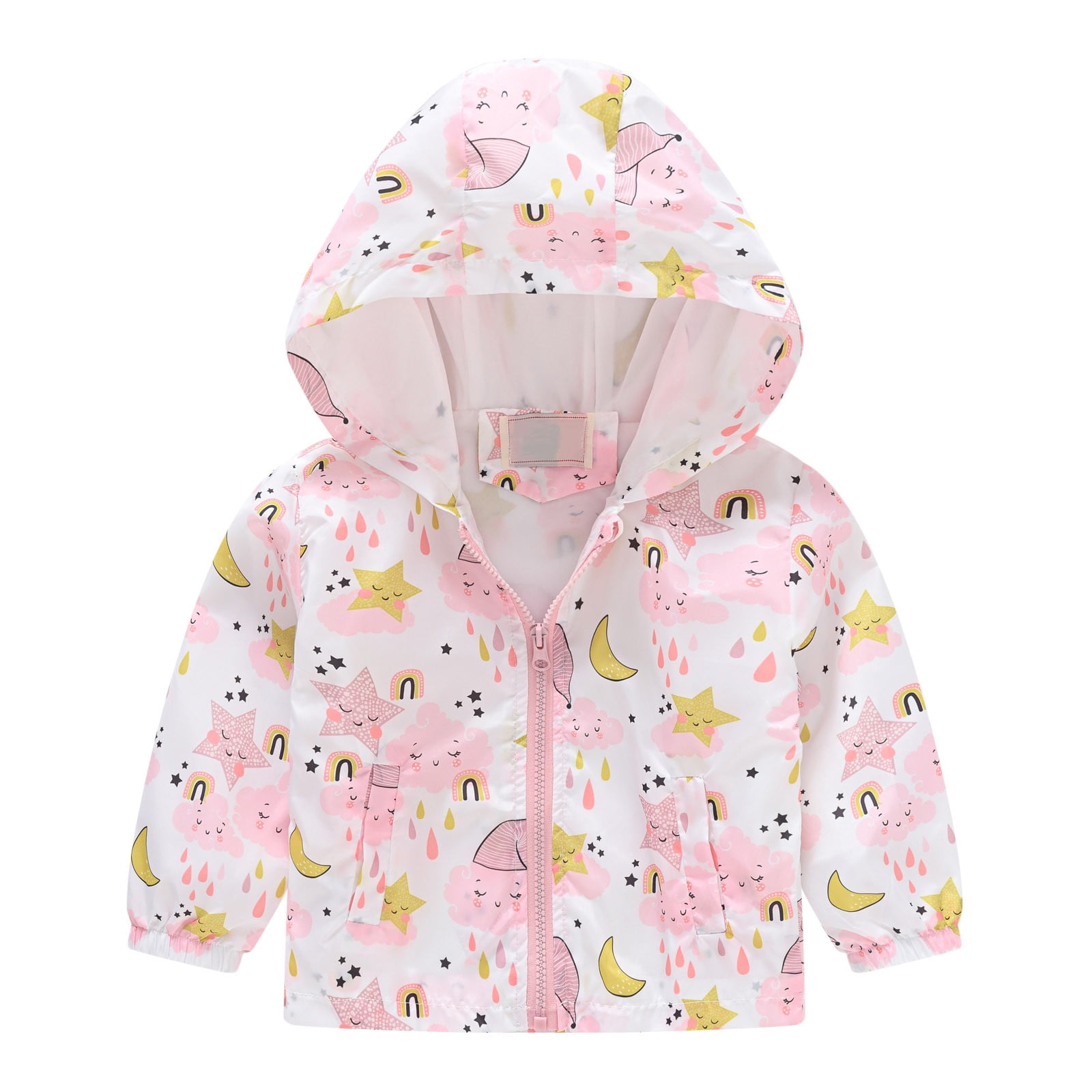 NAISIBABY Girls Jacket, Raincoat Fashion Pattern Lightweight Kids ...