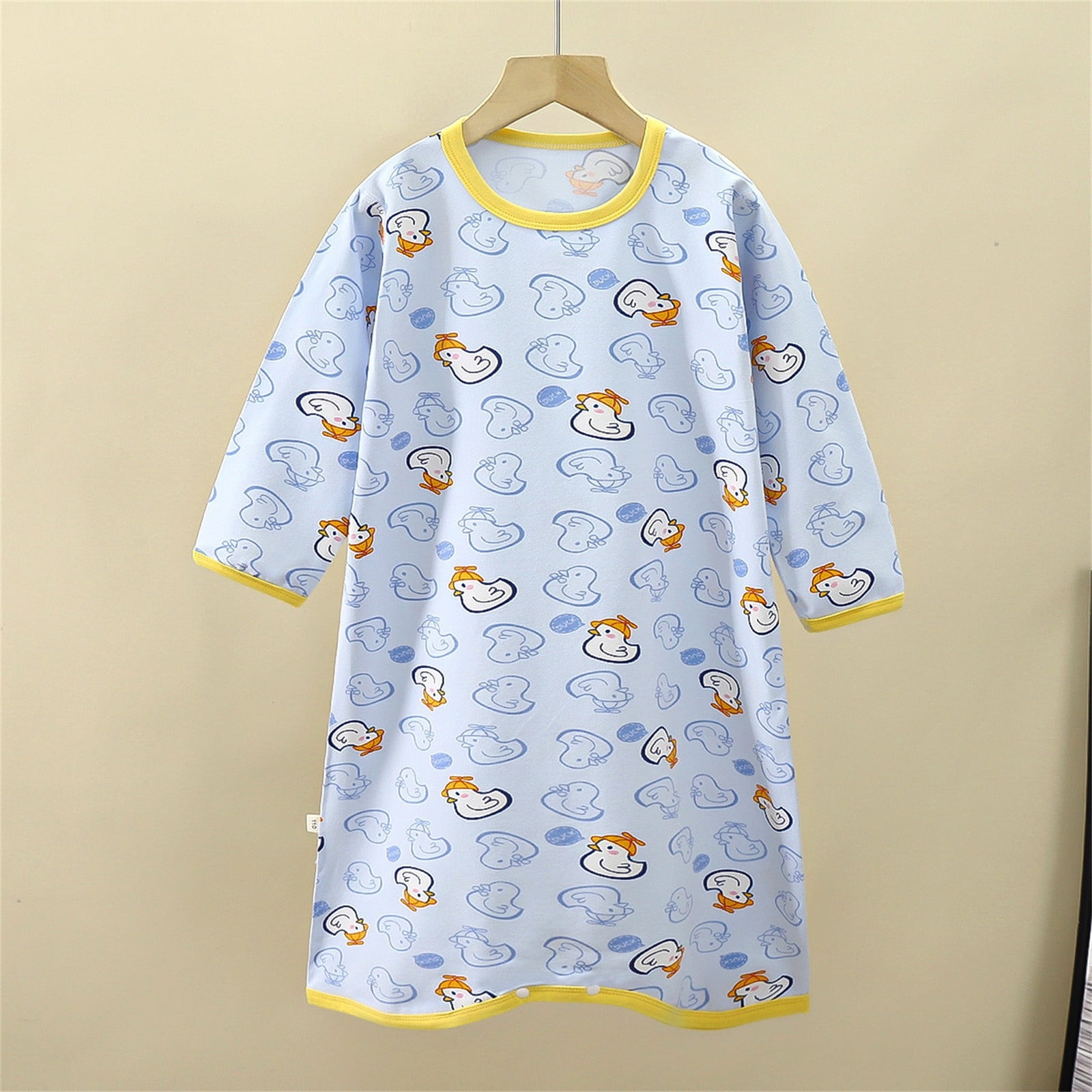 NAISIBABY Girls Nightgowns, Cute Prints Long Sleeve Kids Pajama Dresses ...