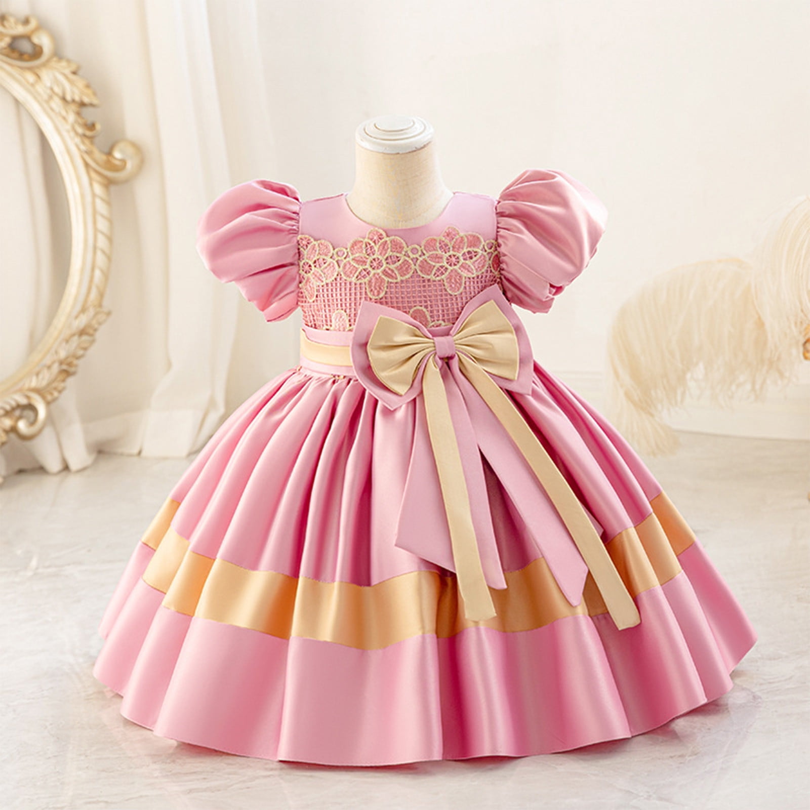 NAISIBABY Girls Princess Dress, Wedding Birthday Pageant Dress Bubble ...