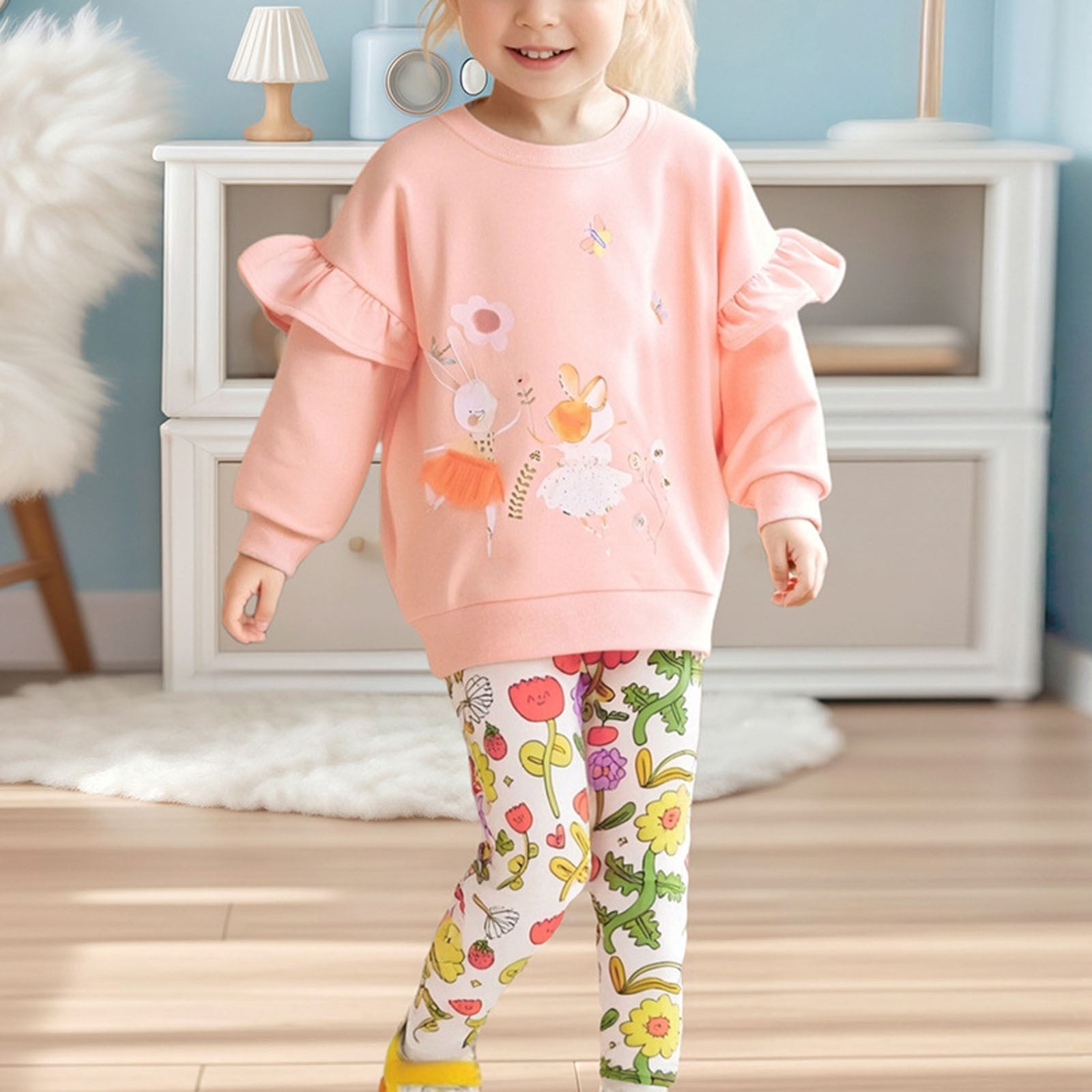 NAISIBABY Girls Sweatshirt and Leggings Outfits, Cute Fleece Clothes ...