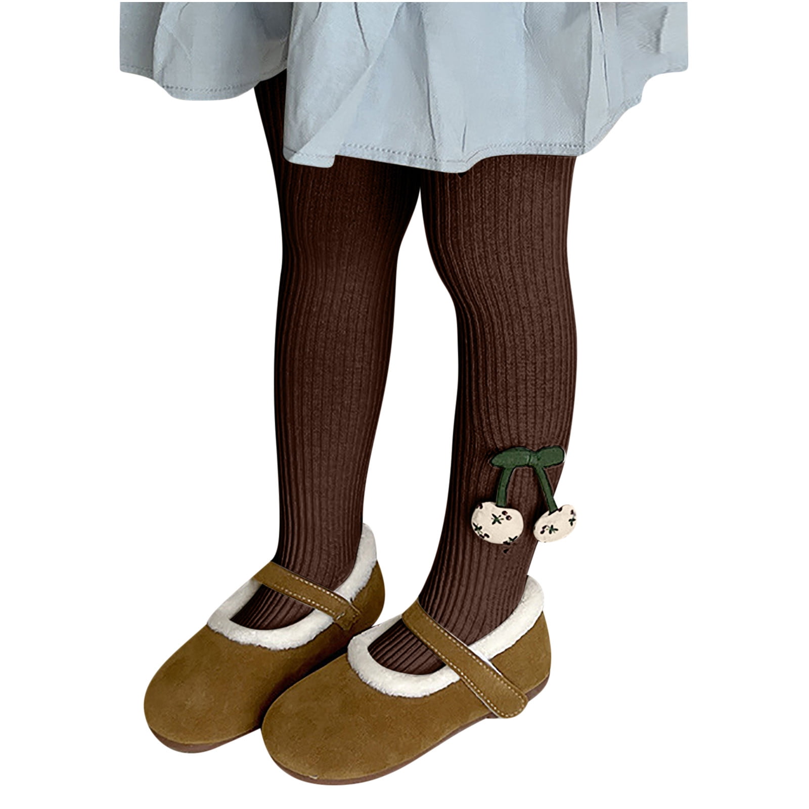 NAISIBABY Girls Winter Tights, Knitted Solid Color Stretch Kids Comfy ...