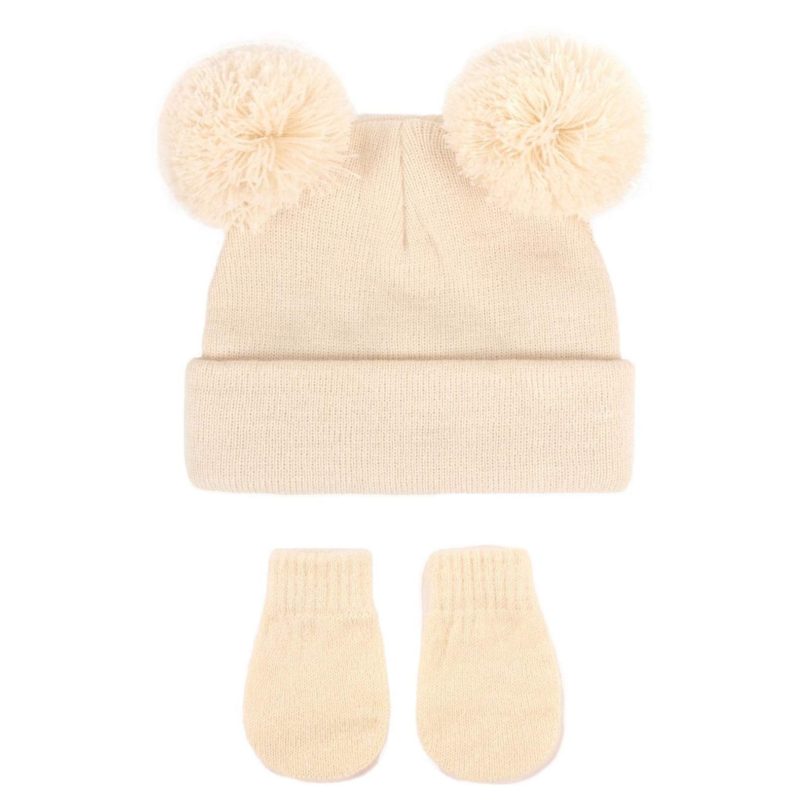 NAISIBABY Kids Winter Hat Gloves Set, Knitted Thicken Warm Mittens ...