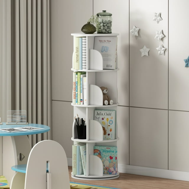 NAIYUFA Revolving Bookshelf 360 Display Floor Standing Rotating ...