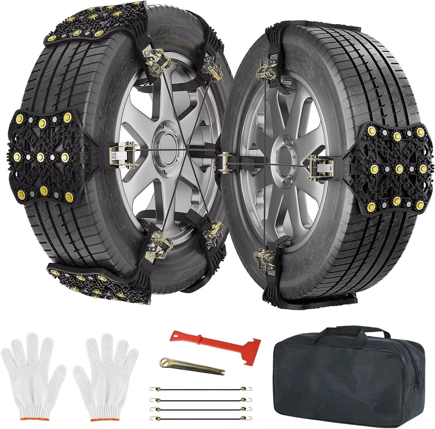 NAIZEA 10 Packs TPU Tire Snow Chains, Antiskid Tire Chains for Cars ...