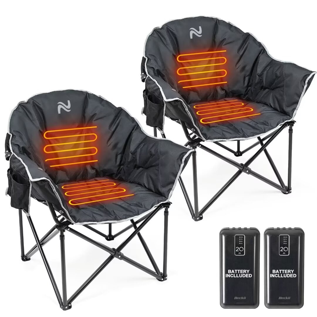 NAIZEA 2 PACK Outdoor Heated Chair - Heated Camping Chair,Oversized ...