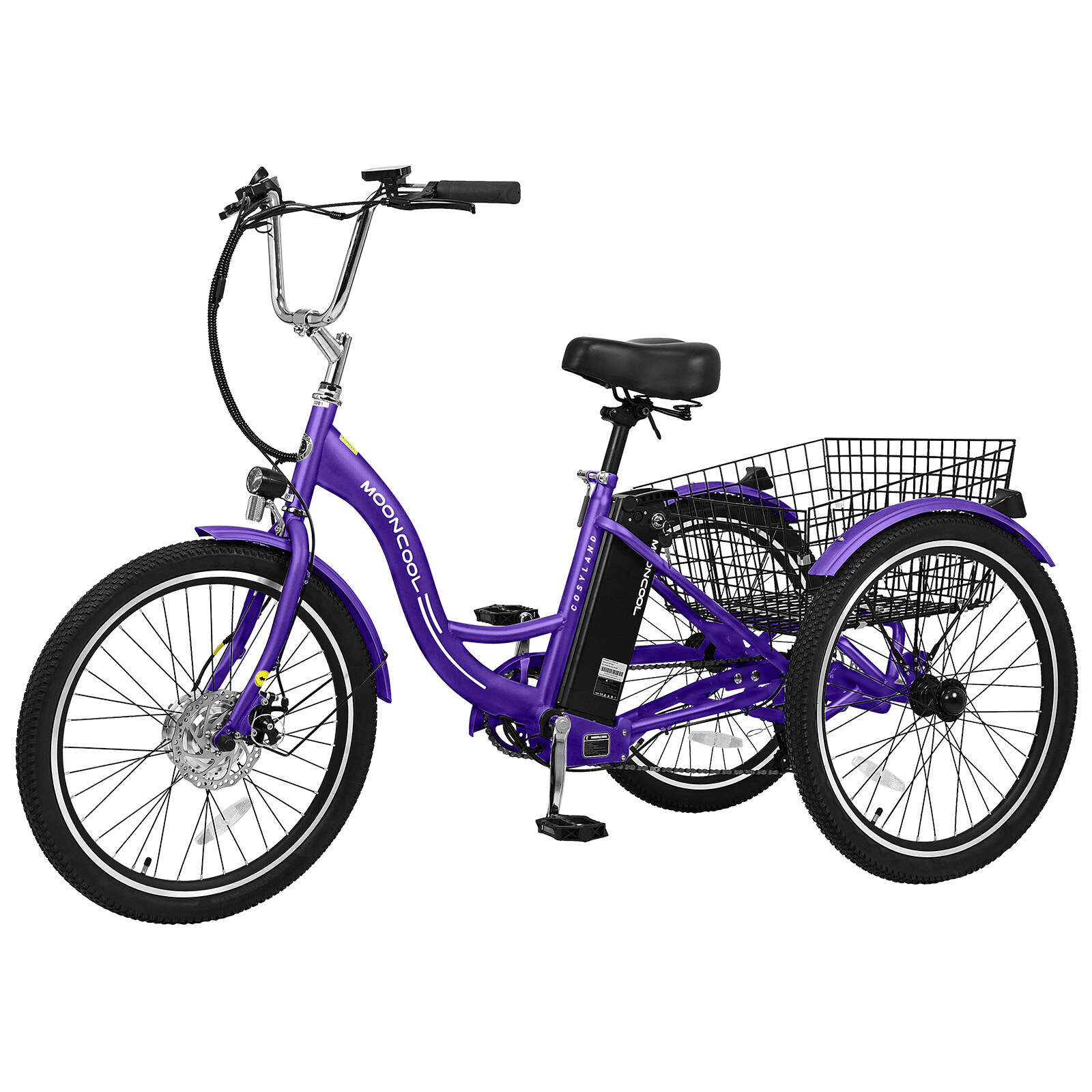 Viribus Adult Electric Tricycle 24" 250W 36V 10AH Lithium Battery with ...