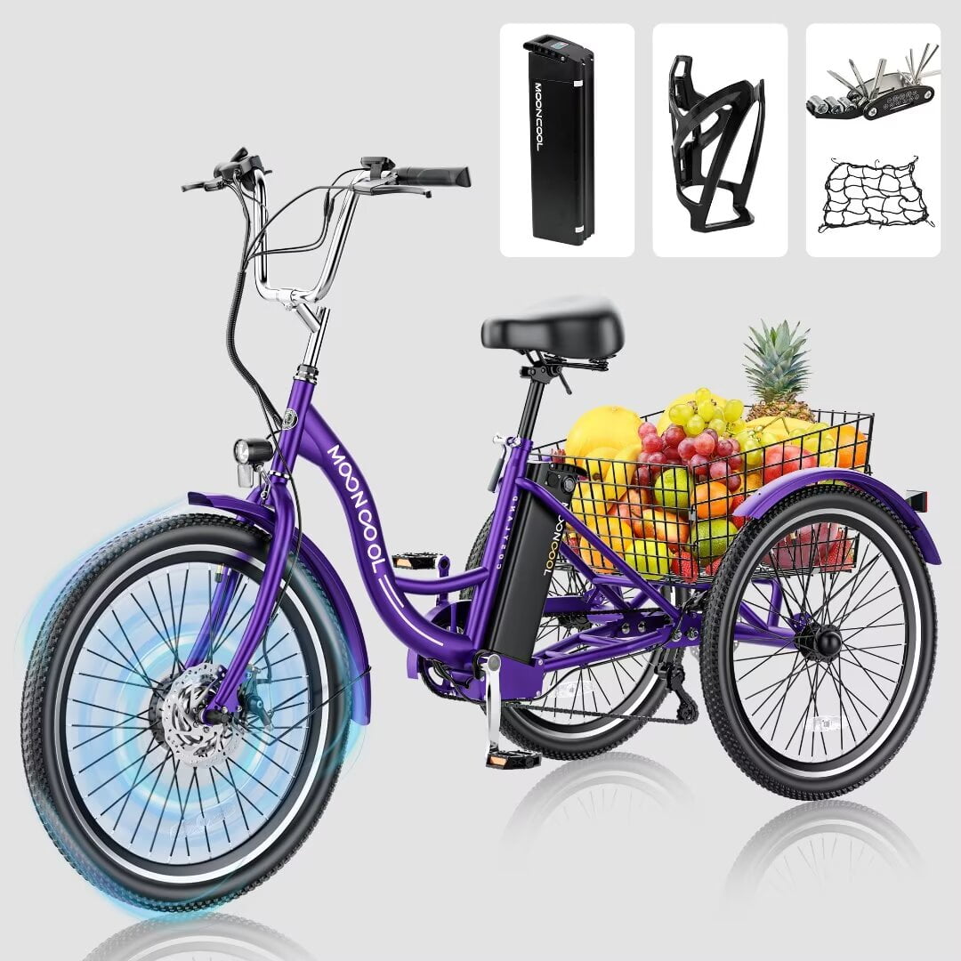 NAIZEA 26" 3 Wheel Electric Tricycle for Adults & Seniors, 350w Adults ...