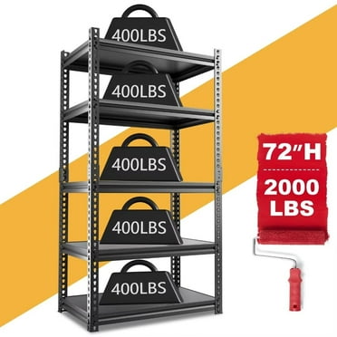 5-Tier Storage Shelves,Heavy Duty Garage Shelving,Boltless Assembly ...