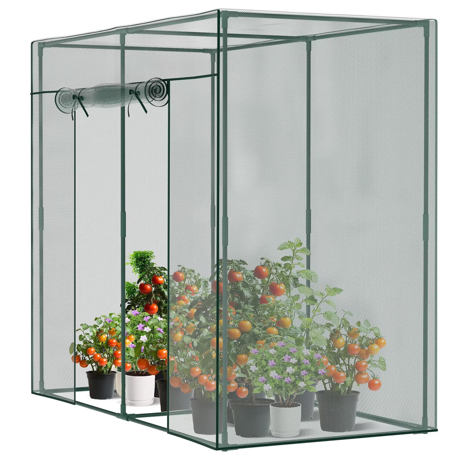 NAIZEA Walk-in Mesh Crop Cage with Zippered Door, Plant Protection Tent ...