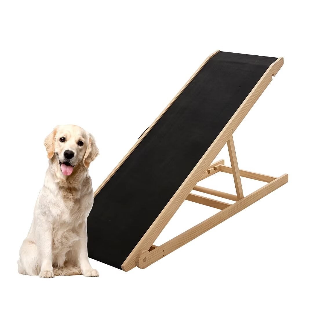 NAIZEA Dog Ramp,6 Level Adjustable Folding Pet Ramp for Bed, Couch,SUV ...