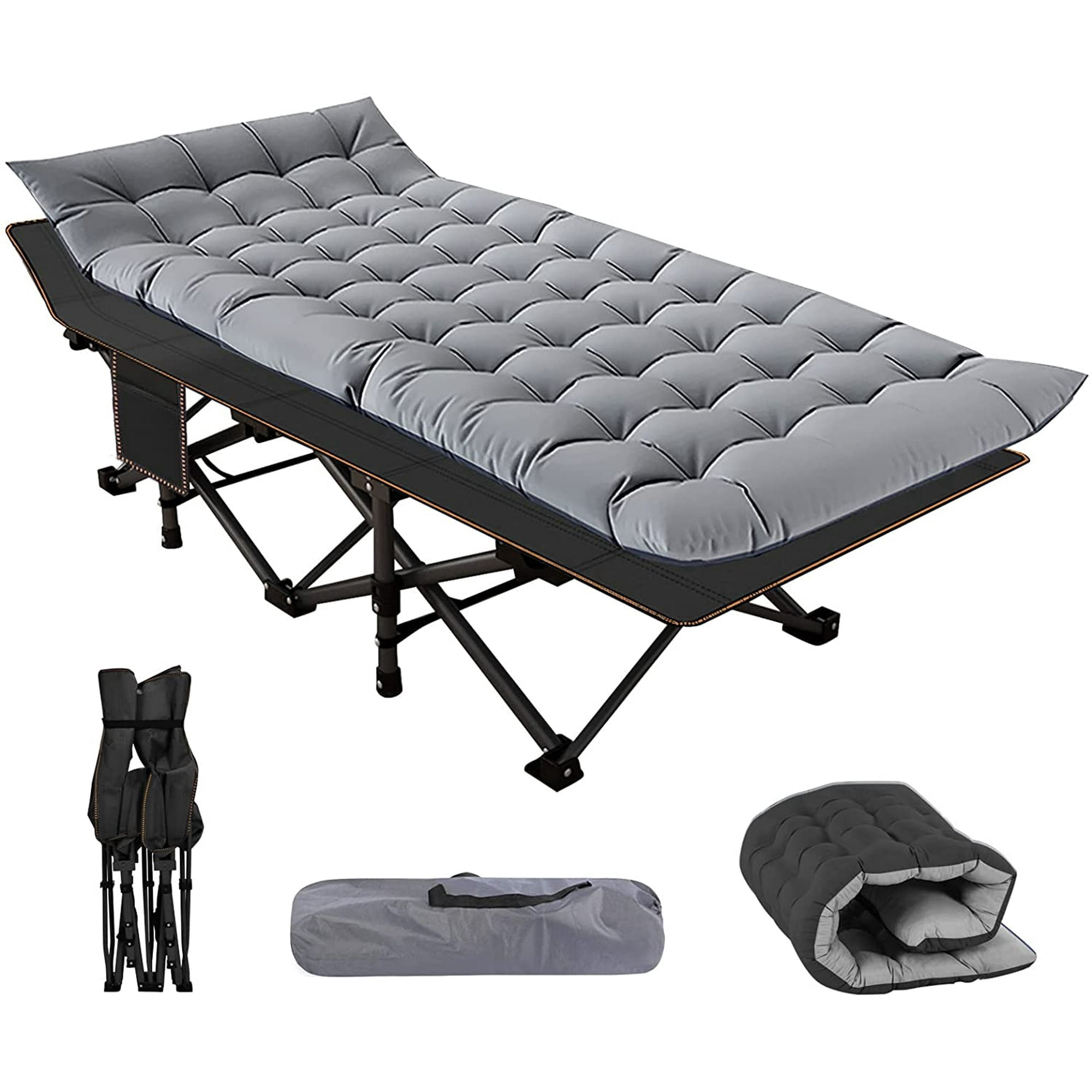 NAIZEA XL Folding Bed Cot with 3.3 inch 2 Sided Mattress, 75"* 28 ...