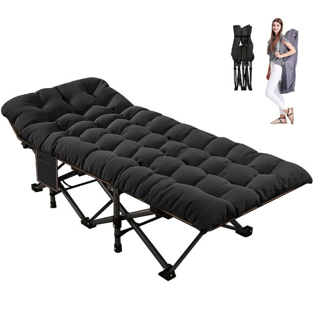 NAIZEA Folding Bed Cot with Mattress,Folding Camping Cot with Carry Bag ...