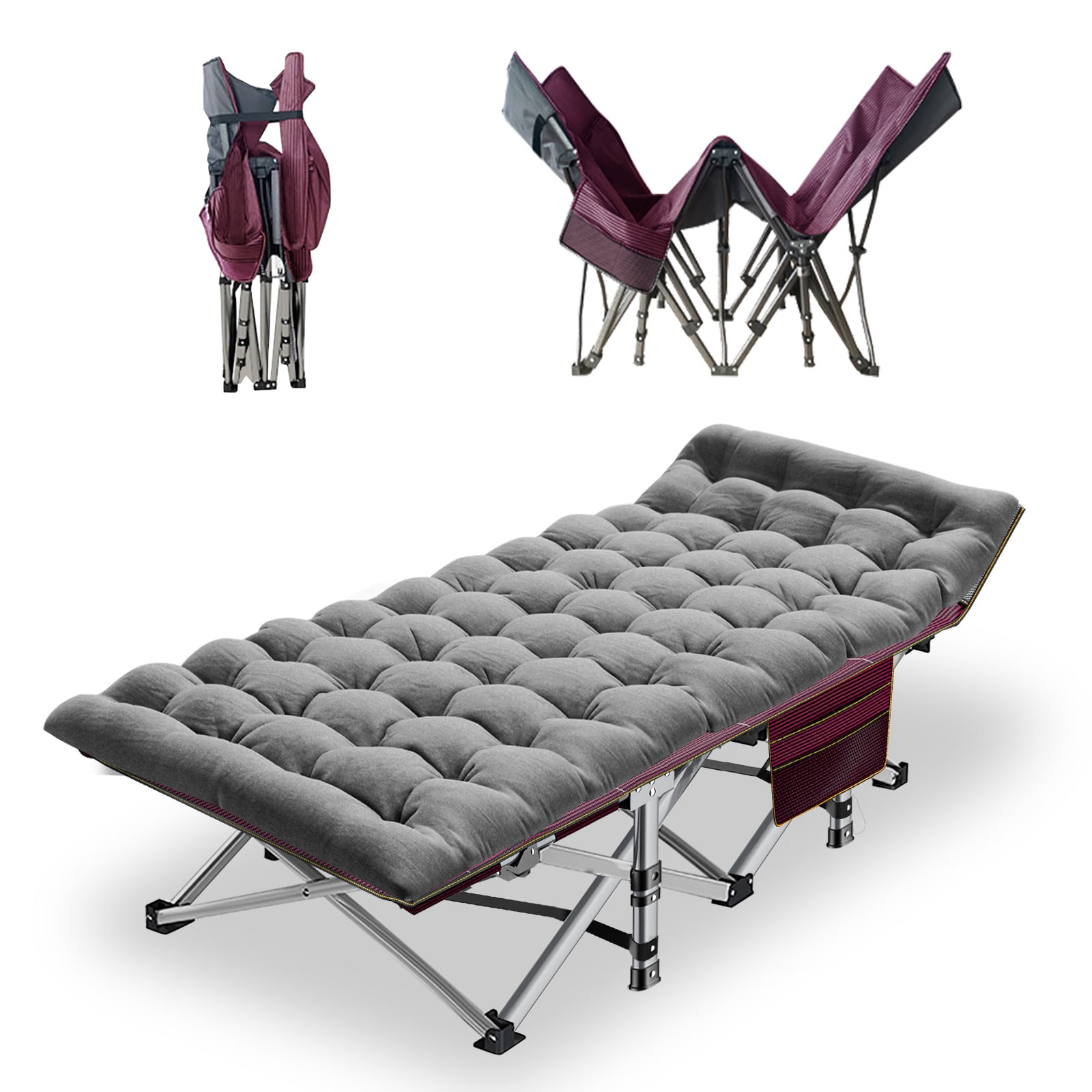 NAIZEA Folding Bed for Adults, Portable Rollaway Guest Bed Sleeping Cot ...