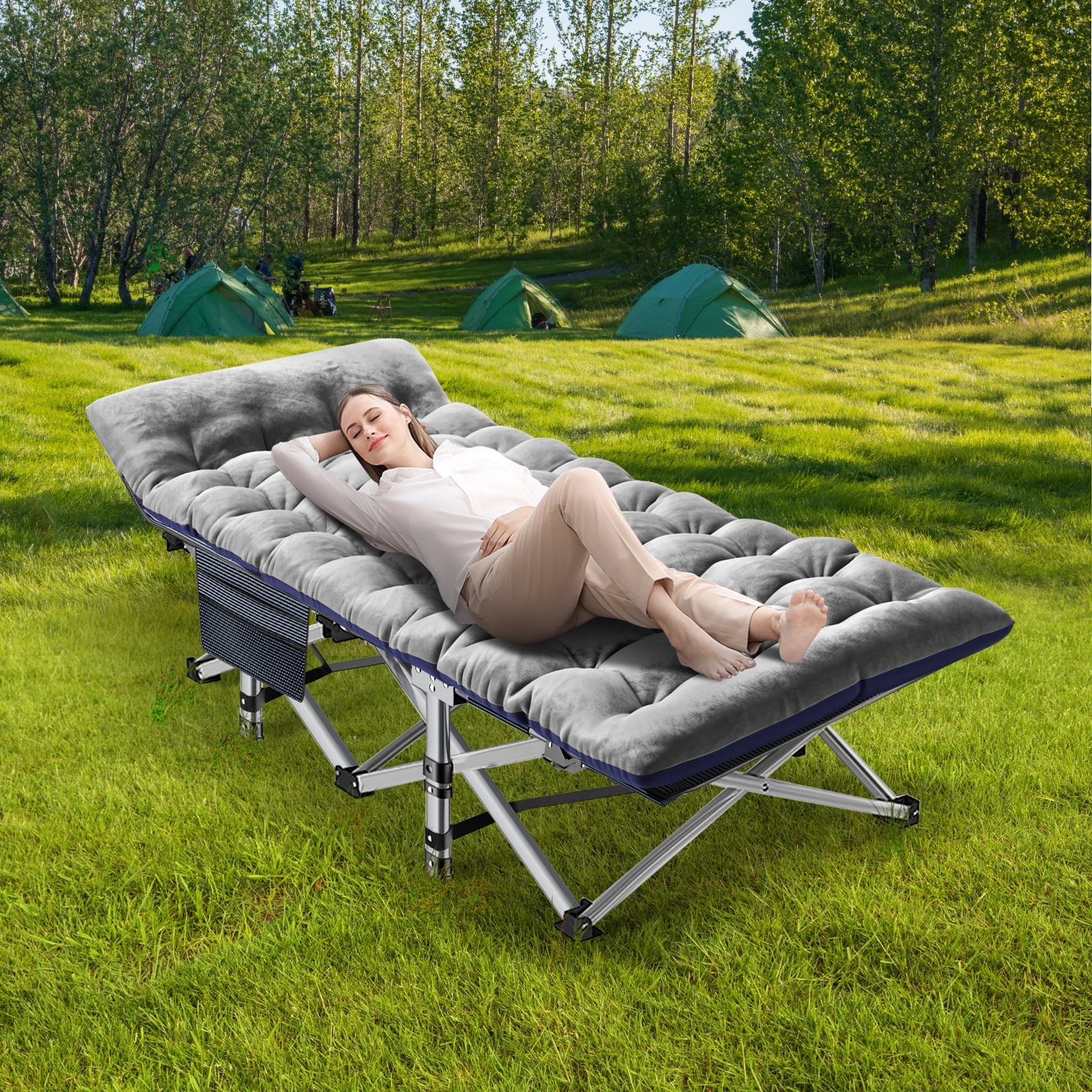 NAIZEA Folding Bed for Adults, Rollaway Guest Bed Sleeping Cot with ...