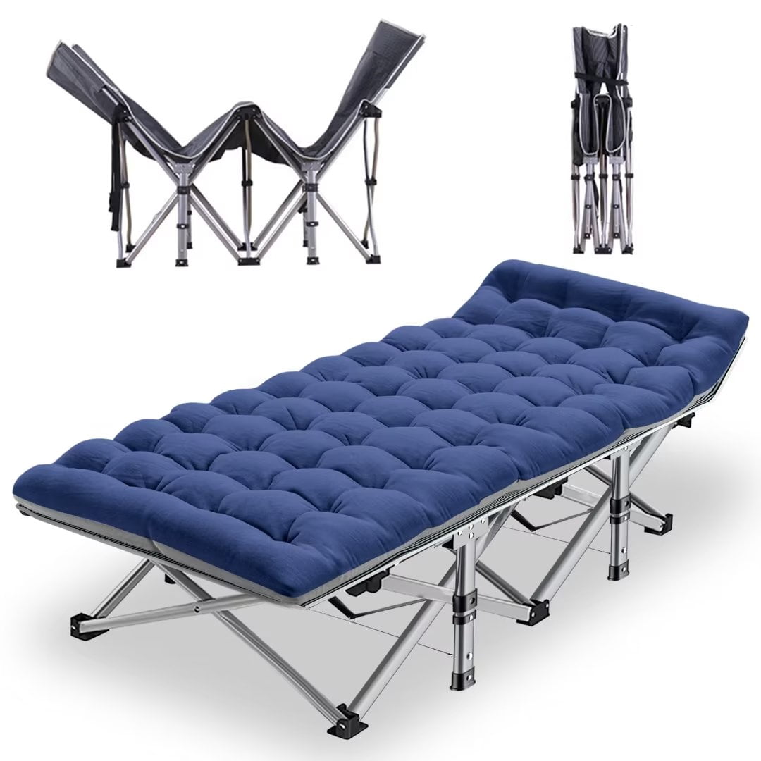 NAIZEA Folding Camping Bed for Adult, Heavy Duty Sleeping Cot Guest Bed ...