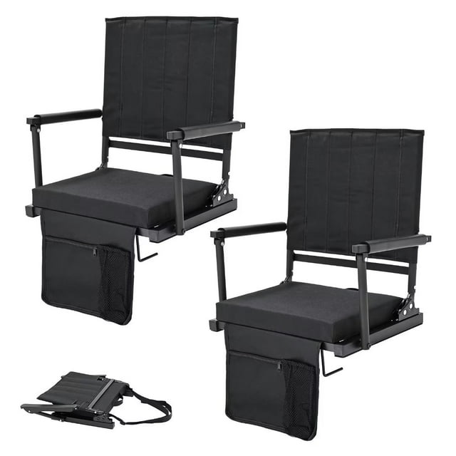 NAIZEA Folding Stadium Seats for Bleachers, 6 Reclining Positions ...