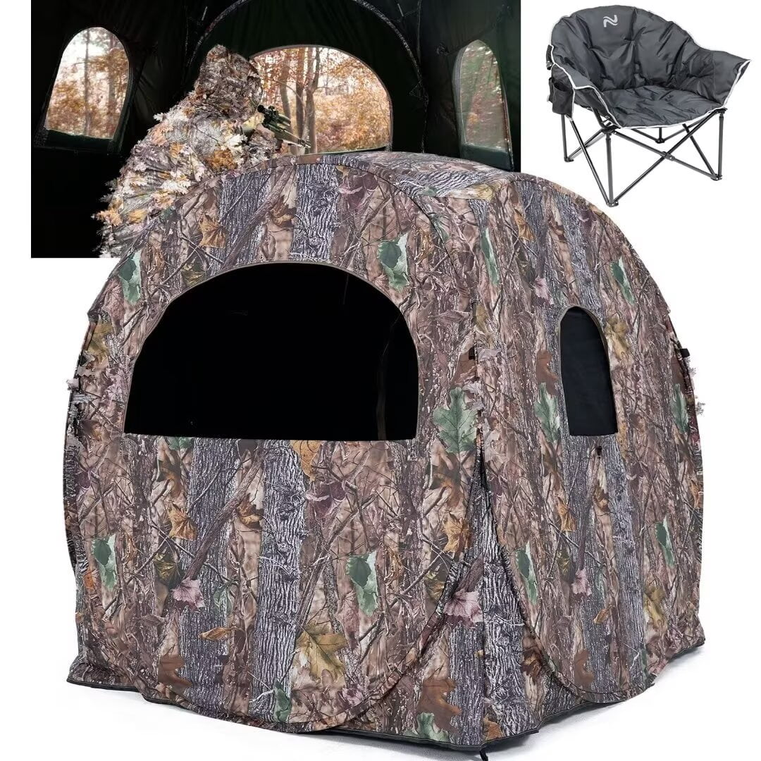 NAIZEA Hunting Blind See Through Ground Blind with Carrying Bag and ...
