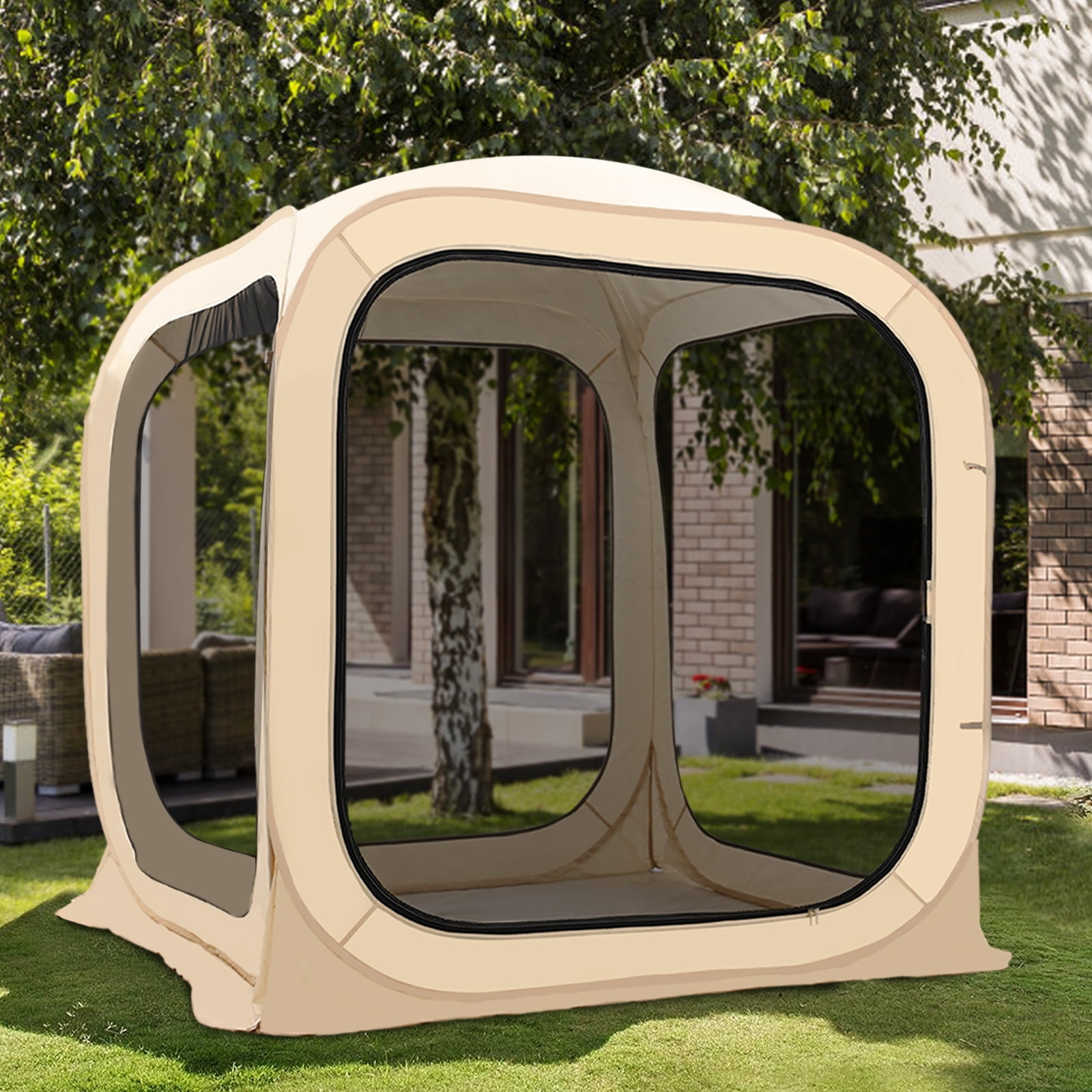 NAIZEA Instant Pop-Up Sports Mesh Tent, Outdoor Camping Screen House ...