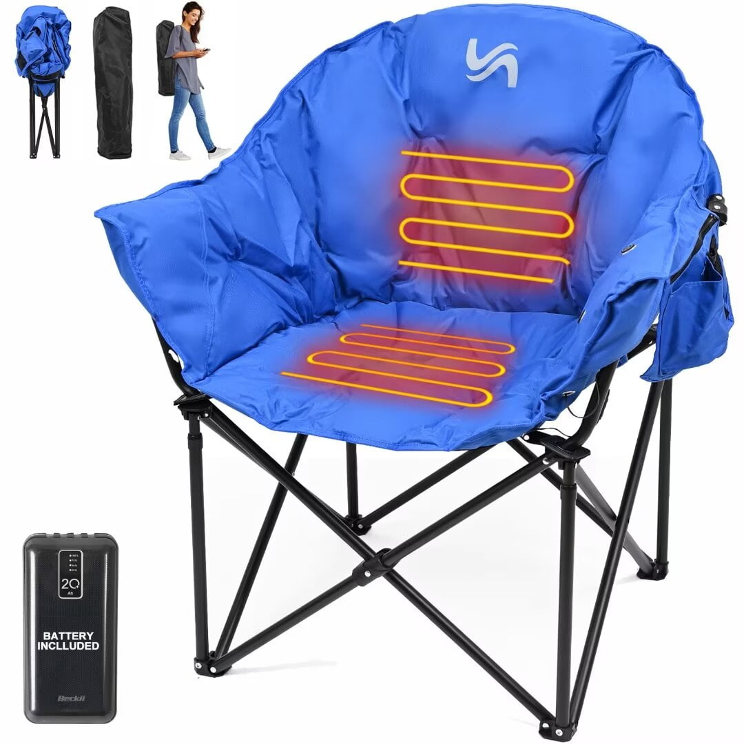 NAIZEA Outdoor Heated Chair - Heated Camping Chair,Oversized Heated ...