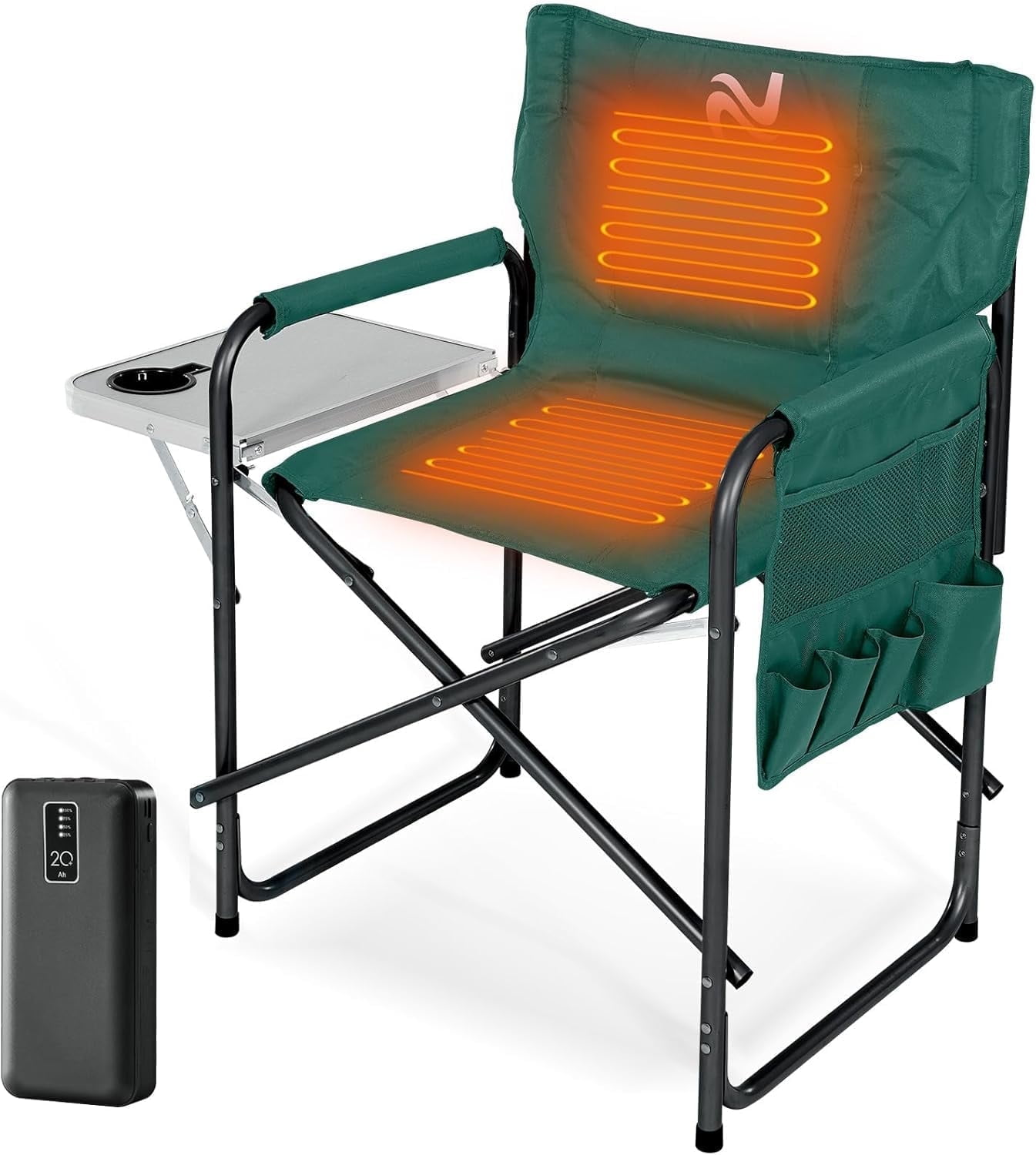 NAIZEA Heated Director Chair-Heated Camping Chair for Adult, Heated ...