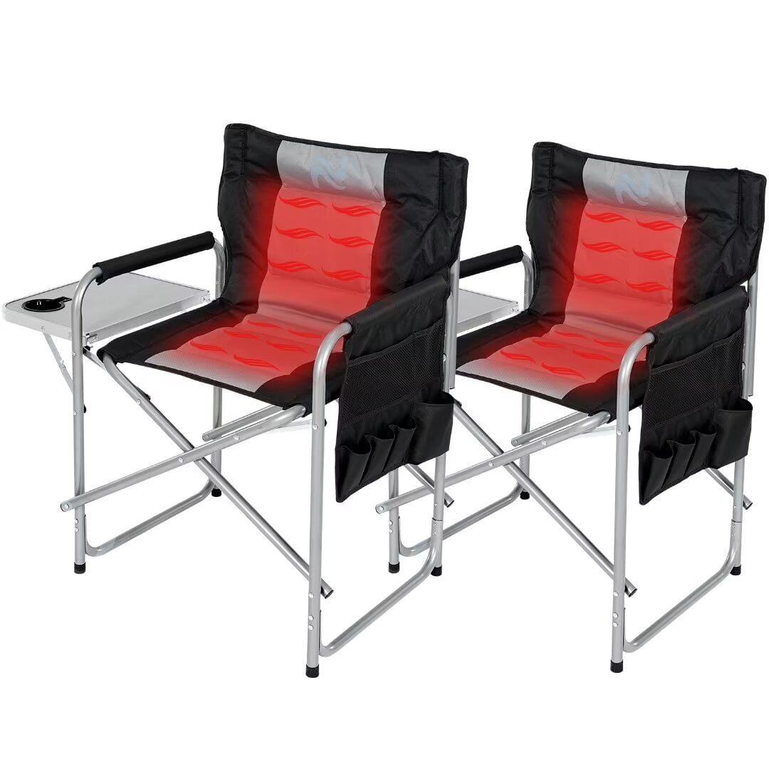 NAIZEA Oversized Directors Chair - Heated Camping Chair, Portable ...