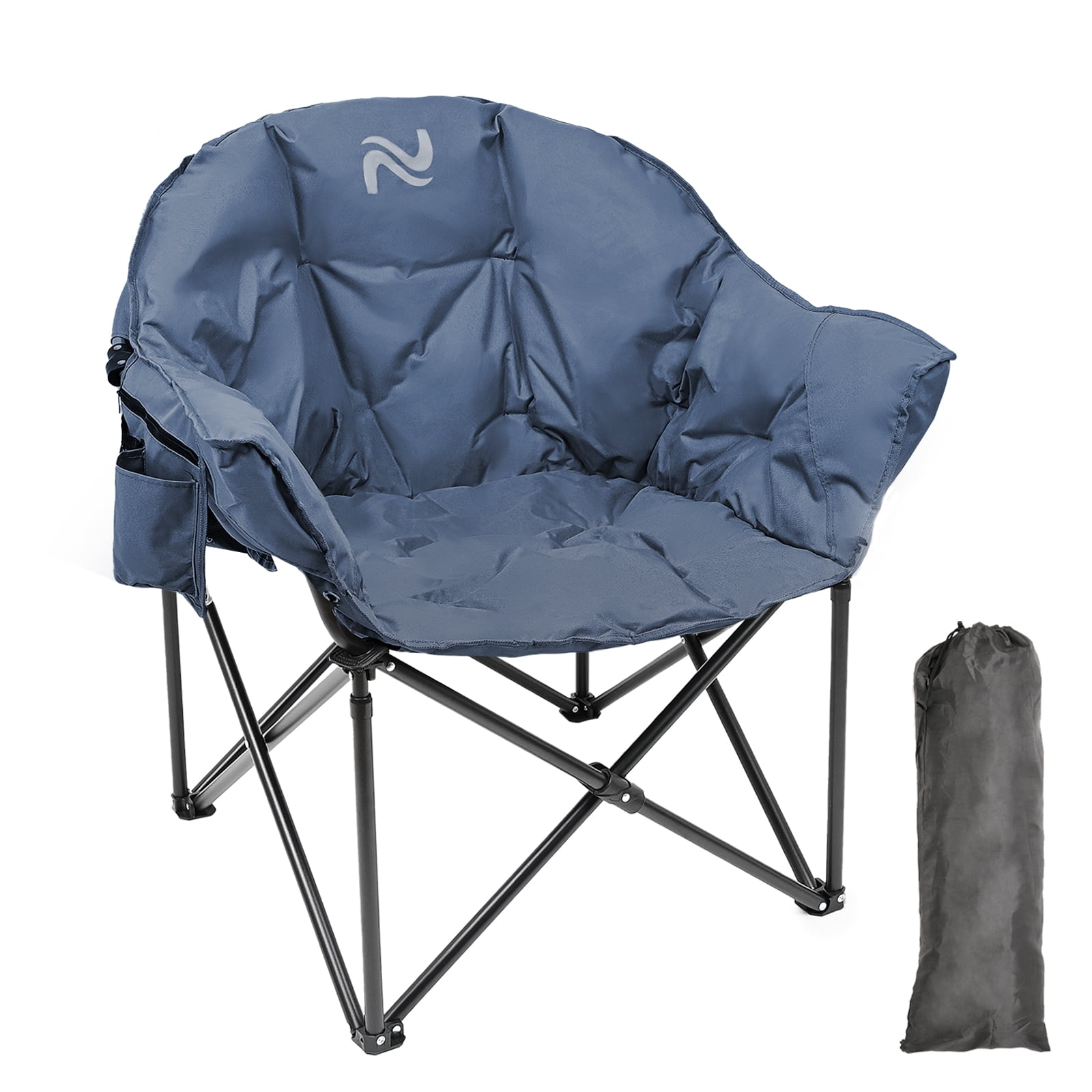 NAIZEA Oversized XL Padded Camping Chair,Large Camp Lounge Chairs for ...