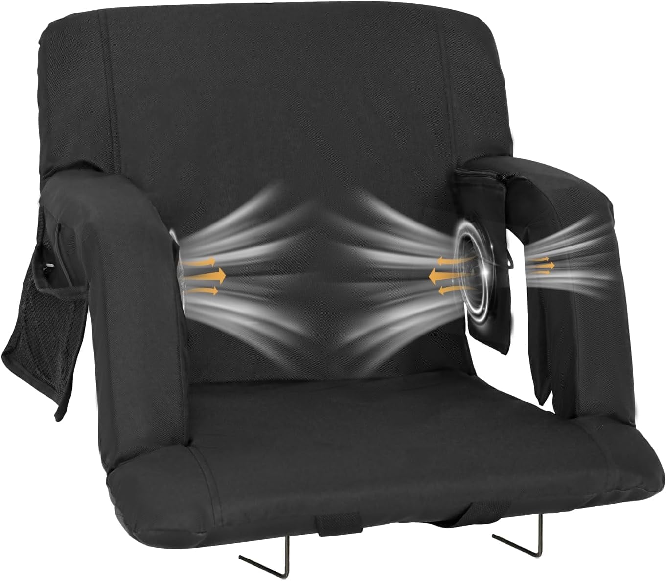 NAIZEA Cooling Fan Stadium Seat for Bleacher with Back Support ...