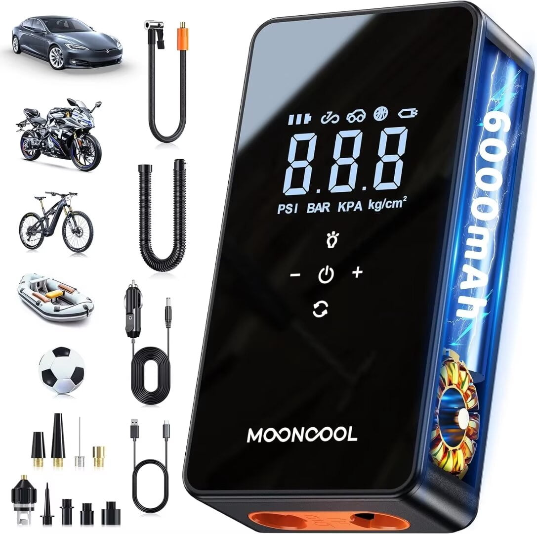 NAIZEA Tire Inflator Electric Portable Air Pump, 150 PSI Electric Auto ...