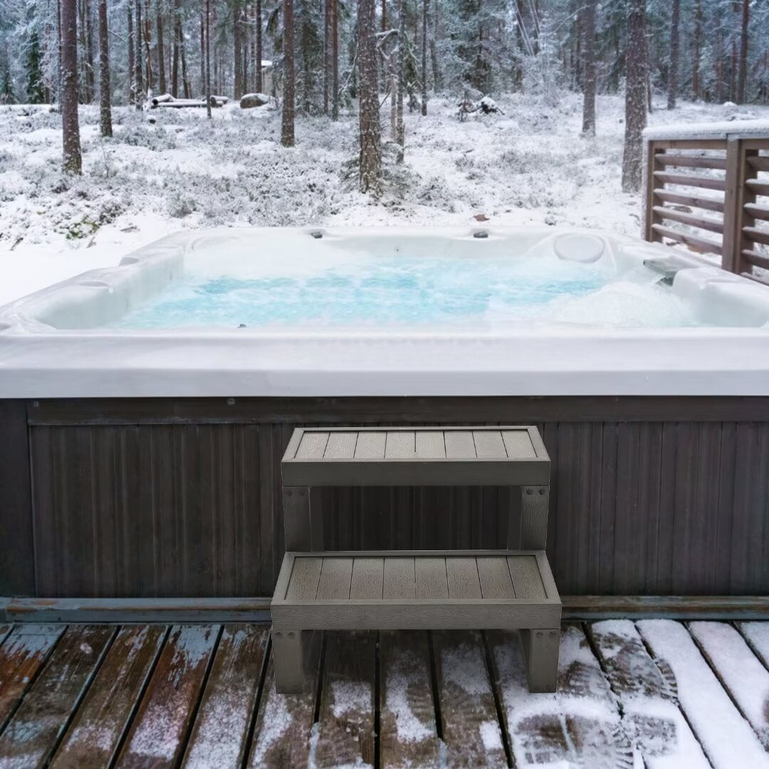 NAIZEA Universal 2 Slip-Resistant Spa & Hot Tub Steps, Outdoor Steps ...