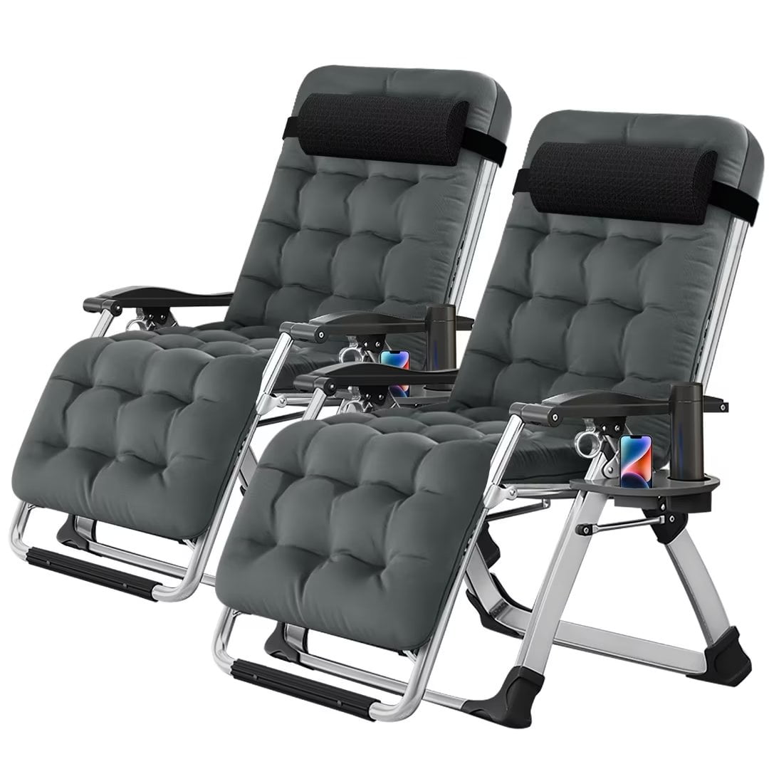 NAIZEA Zero Gravity Chair, Portable Folding Lawn Recliner with ...