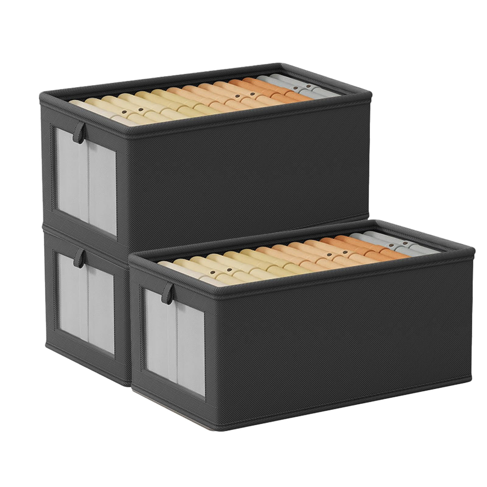 NAJIESUN large shelf storage baskets | Fabric closet organizers and ...