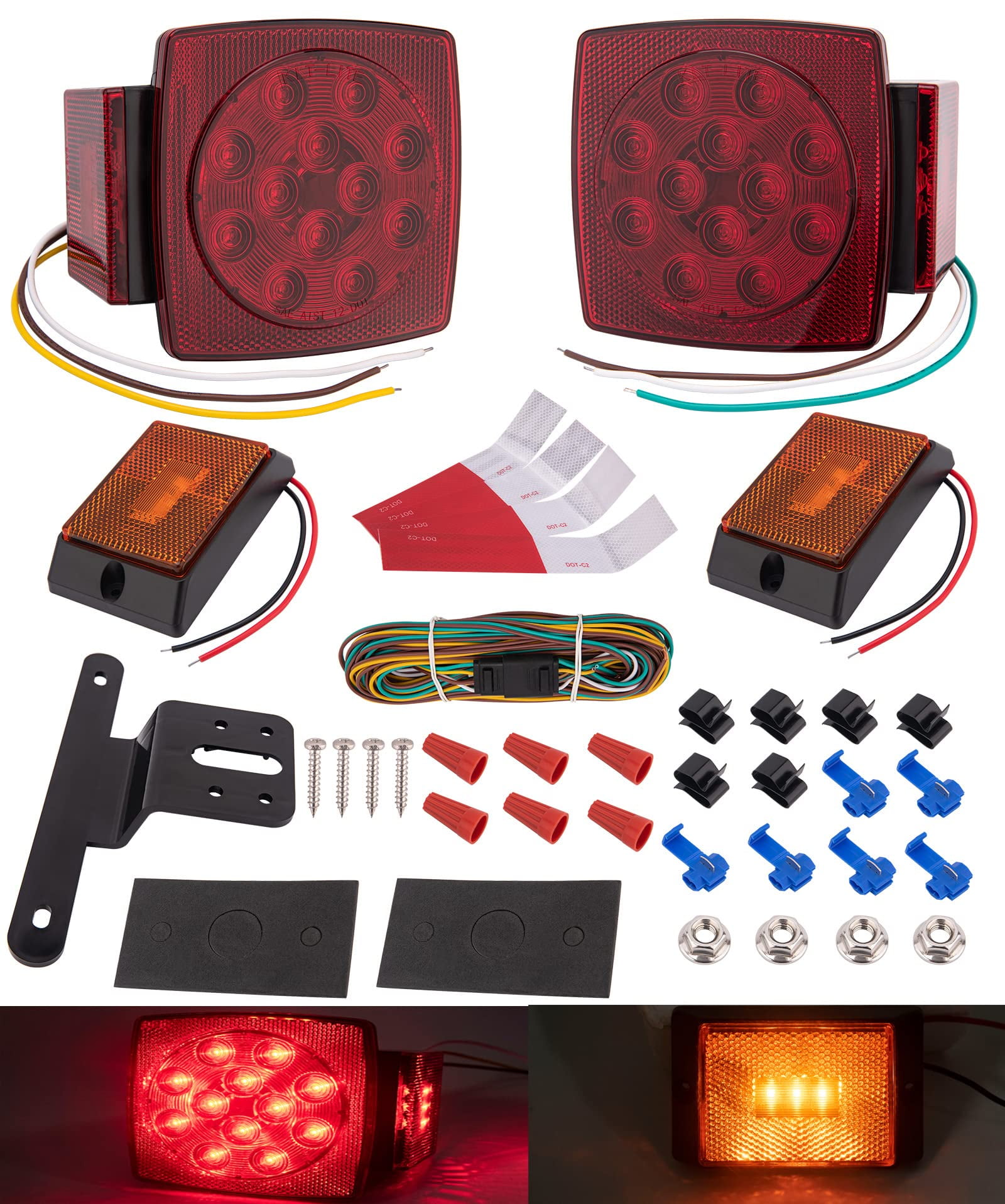 NAKAAOSIK Trailer Tail light MMF7 kit, Trailer led kit, W4.57 x D2.66 ...
