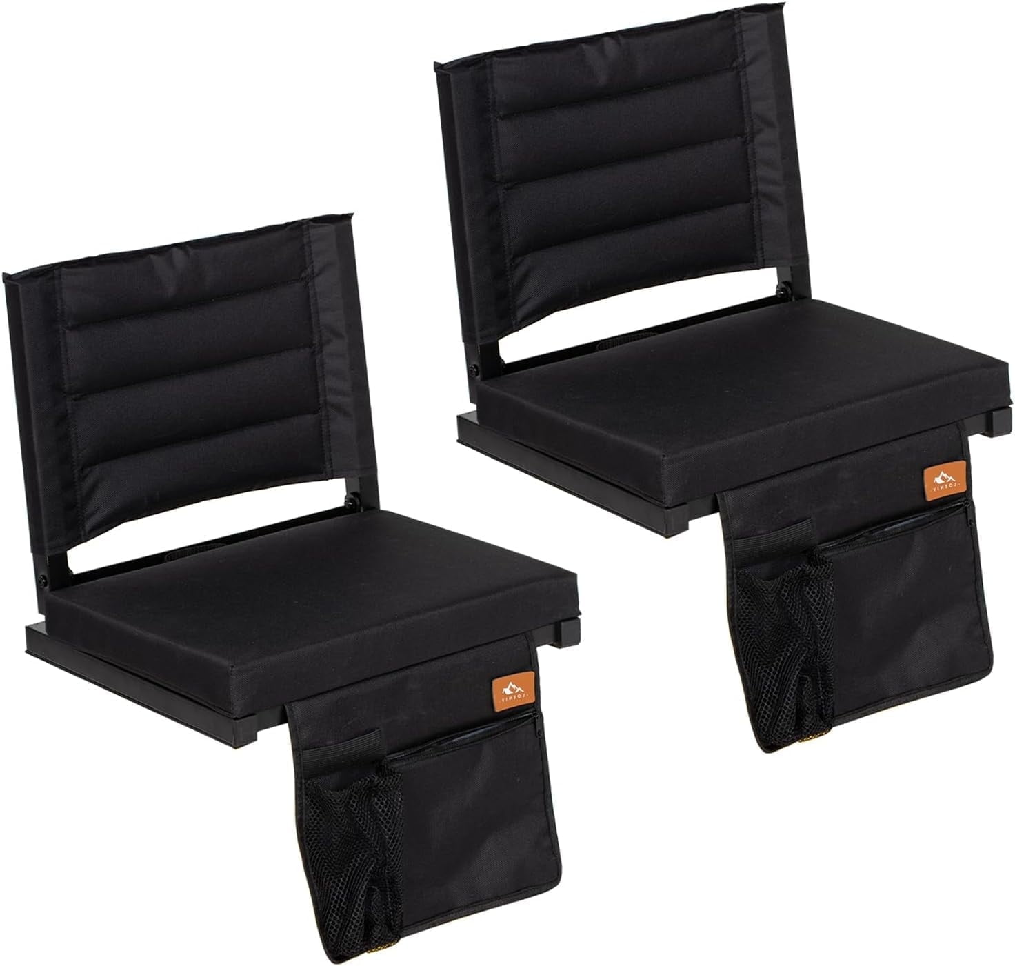 NALONE 2-Pack Stadium Seats with Back Support, Extra Thick Cushion ...